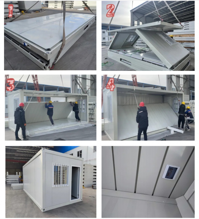 Collapsible Z Folding Container House Prefab Modular Tiny Homes Anti ...