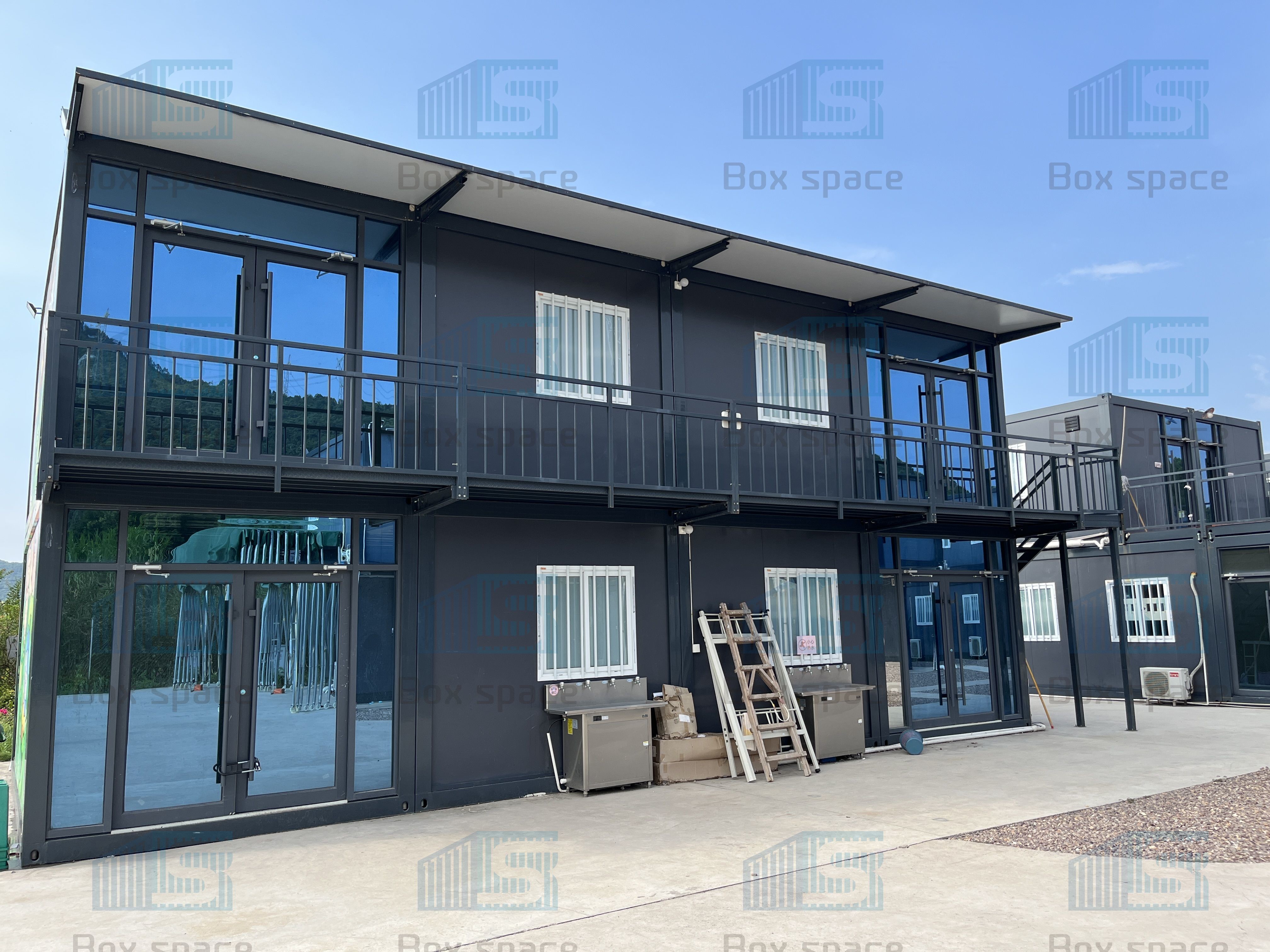 Galvanized Steel Rental Container Homes Two Storey Readymade Office Cabin