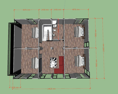 Customized Prefab Shipping Container Homes Removable Prebuilt Security