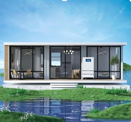 Classic Prefab Homes Solar Panels Tiny House With Patio Mansion Houses ...